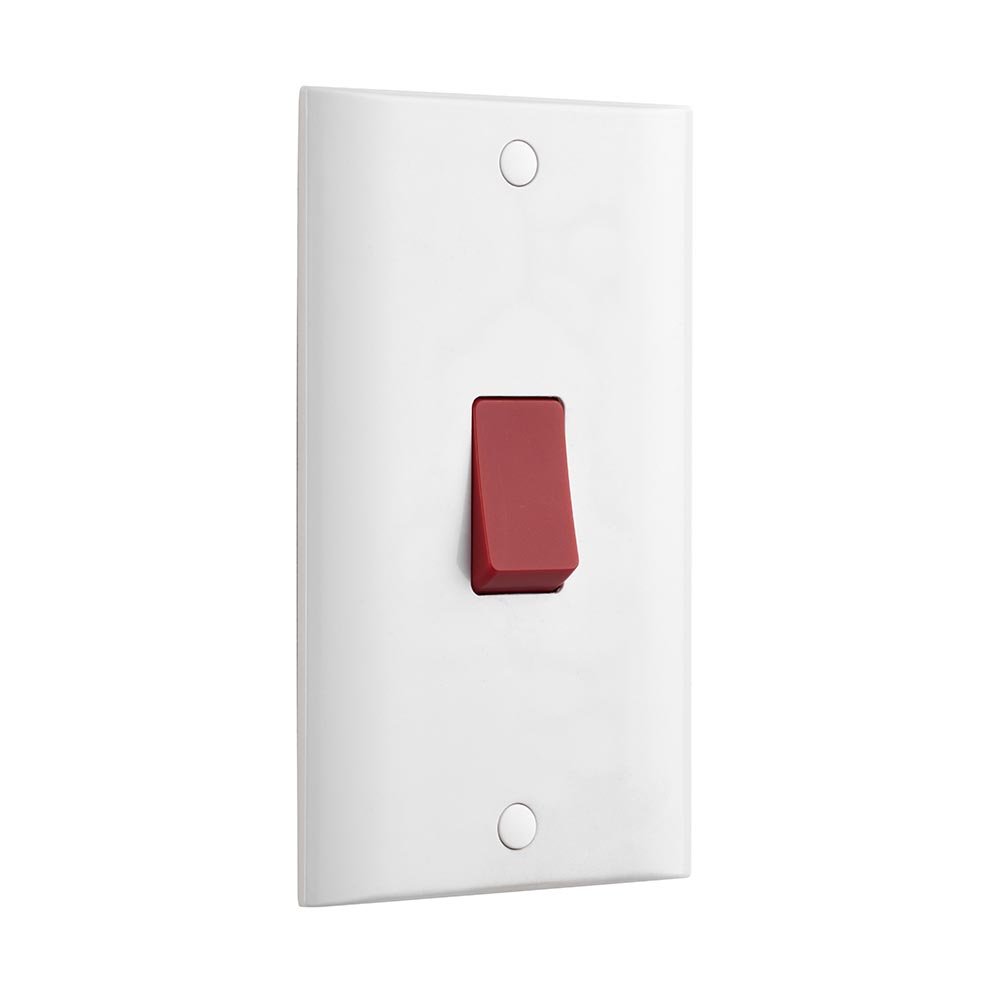 Curved Edge 45A Large Plate DP Switch