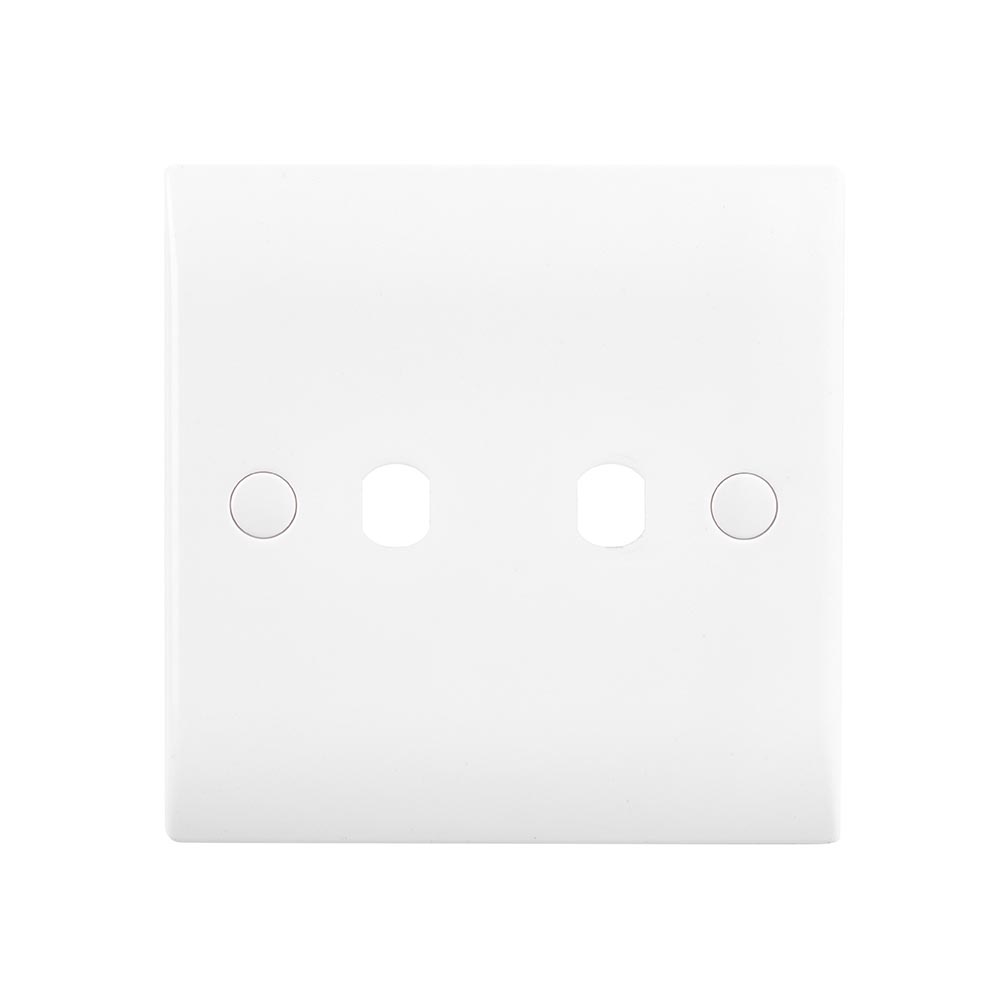 Curved Edge 2G Dimmer Plate With Dimmer Caps Curved Edge 2G Dimmer Plate With Dimmer Caps