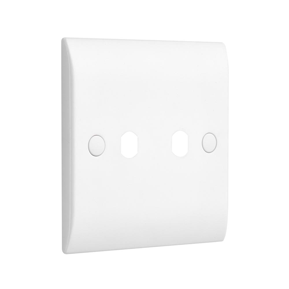 Curved Edge 2G Dimmer Plate With Dimmer Caps Curved Edge 2G Dimmer Plate With Dimmer Caps
