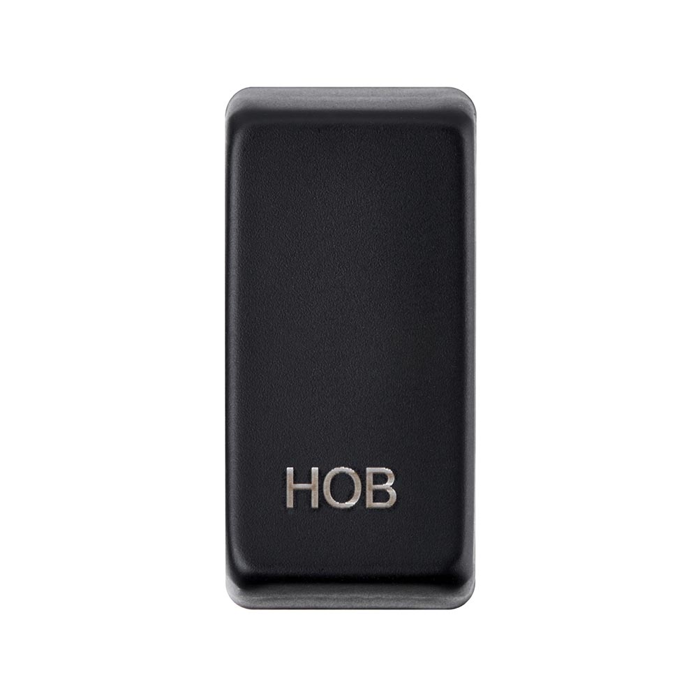 Grid Rocker Cover Marked "HOB" - Matt Black